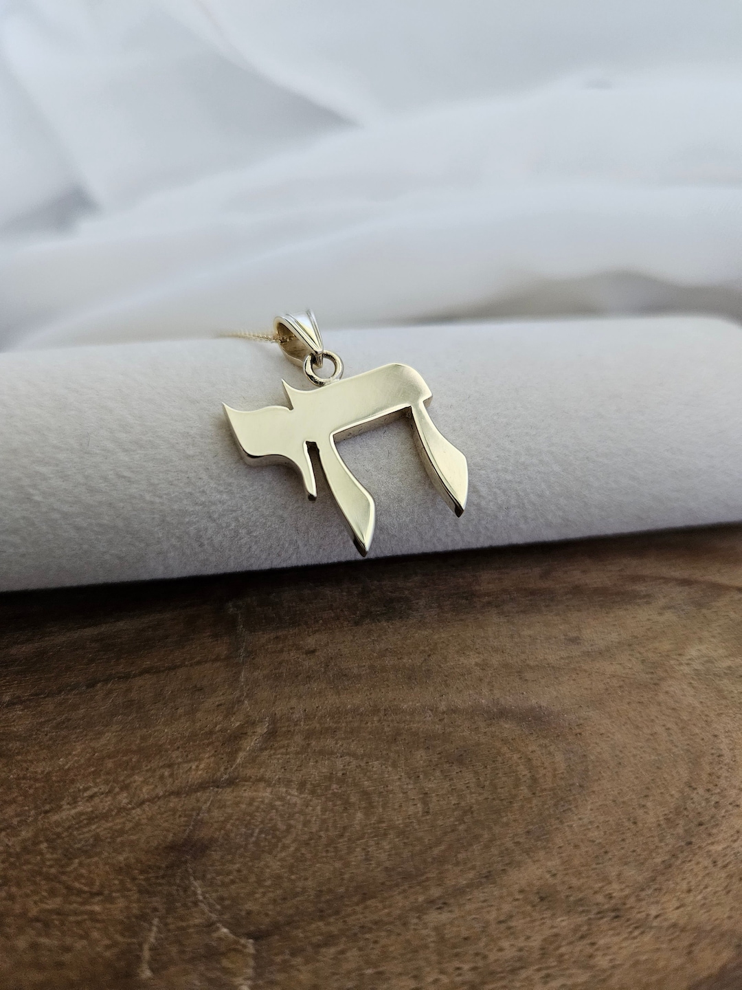 14k Gold Chai Pendant - Chai Necklace - Gold Chai Symbol - Jewish Chai ...
