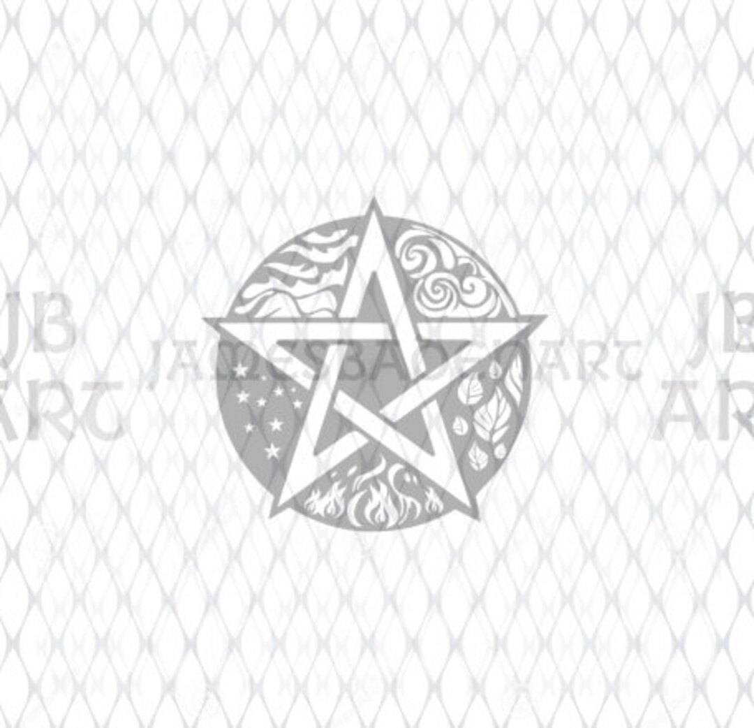 Pentacle Star Elements SVG PNG - Etsy