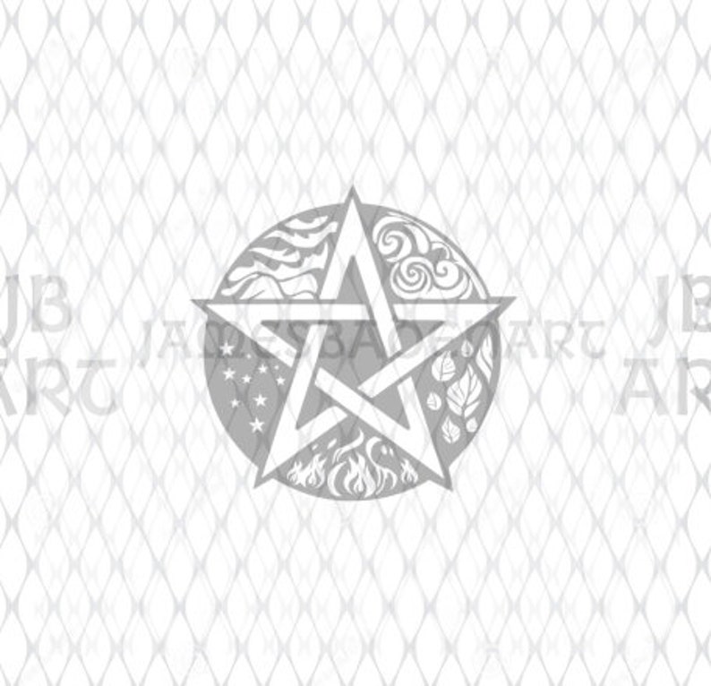 Pentacle Star Elements SVG PNG - Etsy