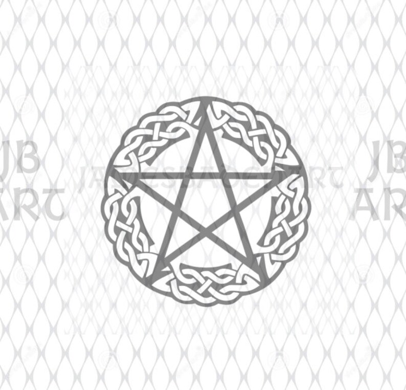 Celtic Pentacle Star SVG PNG - Etsy
