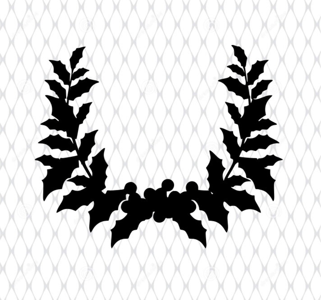 Holly Wreath SVG PNG DXF Cut File for Cnc Plasma Cutting, Routing ...