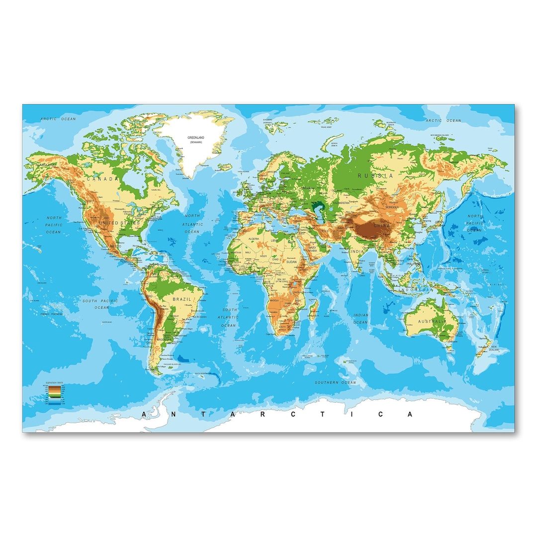 Postereck - 0848 - High-quality World Map | World Map Wall With Country ...