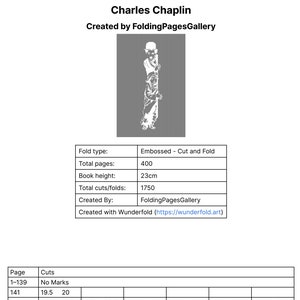 Charles Chaplin.book Fold Art. Folding Paper. - Etsy