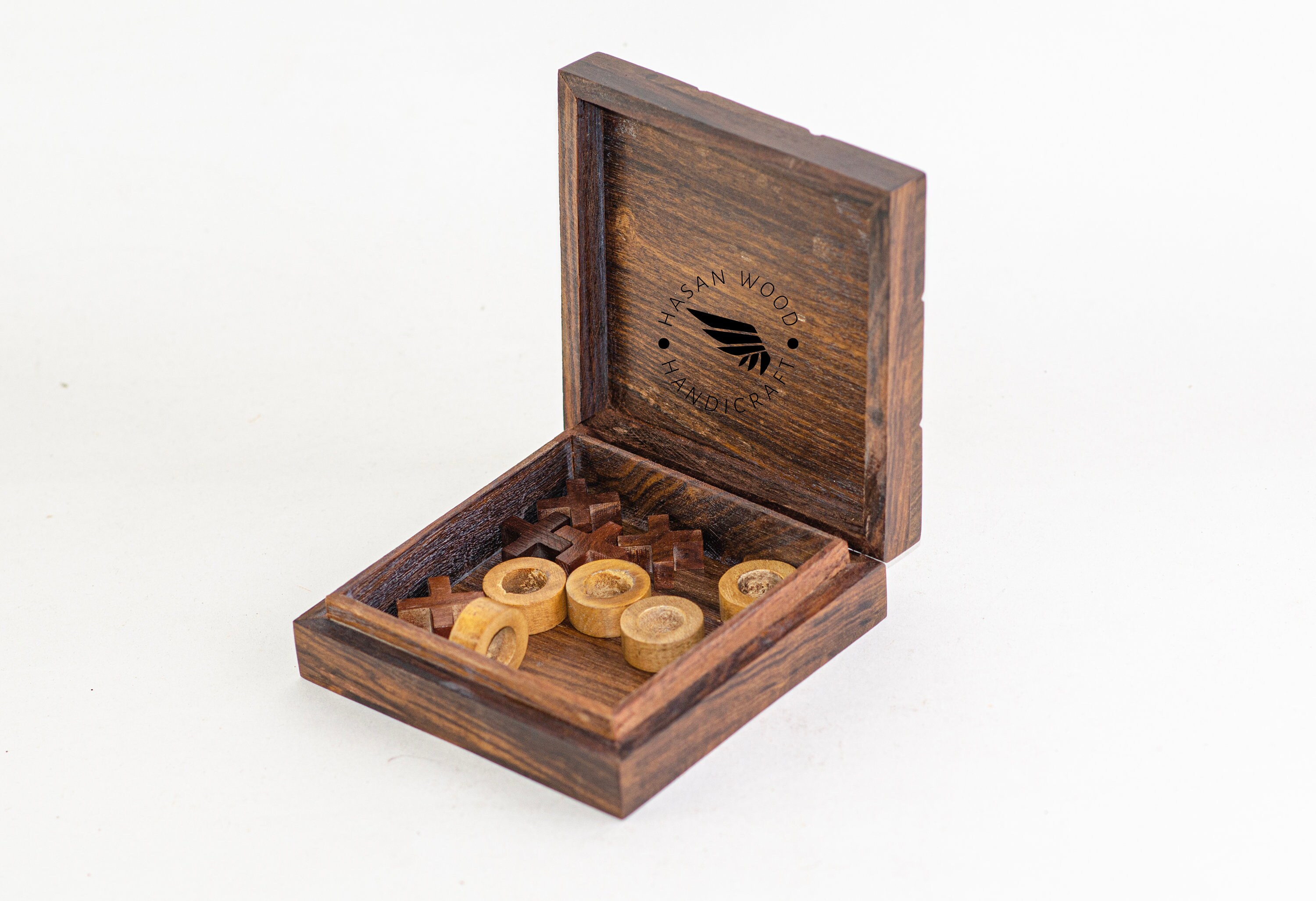 5x5 Tic Tac Toe Box With Glass Lid Coffee Table Game Family Board Games ...