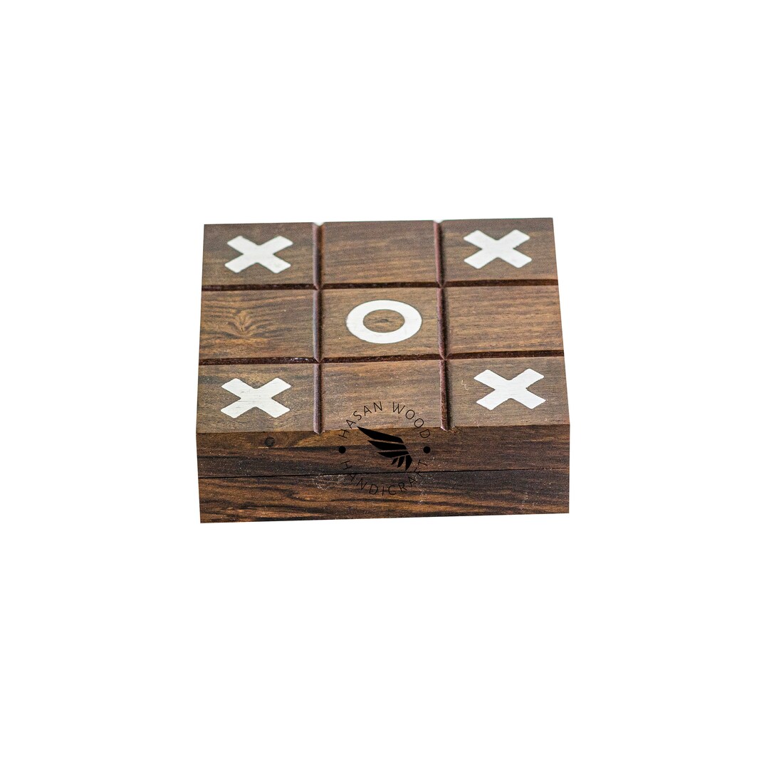 5x5 Tic Tac Toe Box With Glass Lid Coffee Table Game Family Board Games ...