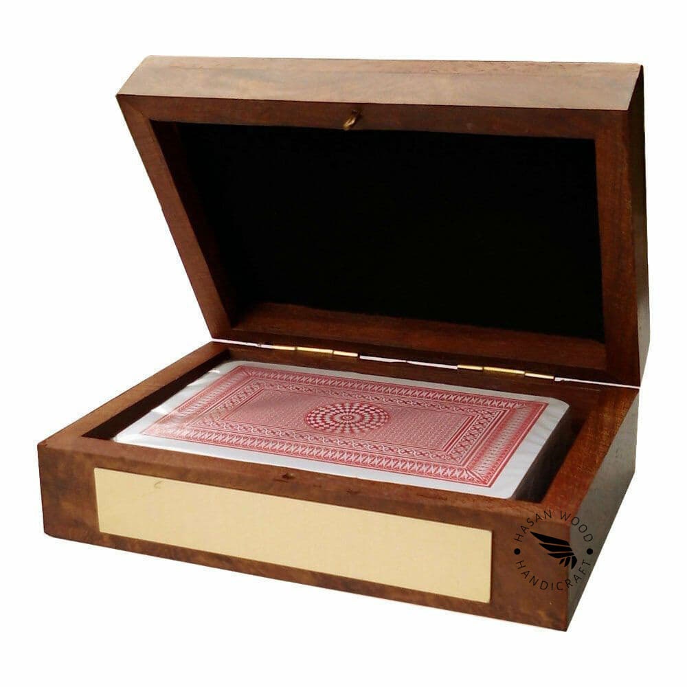 Handmade King Playing Card Wooden Box Personalised Playing Cards With ...