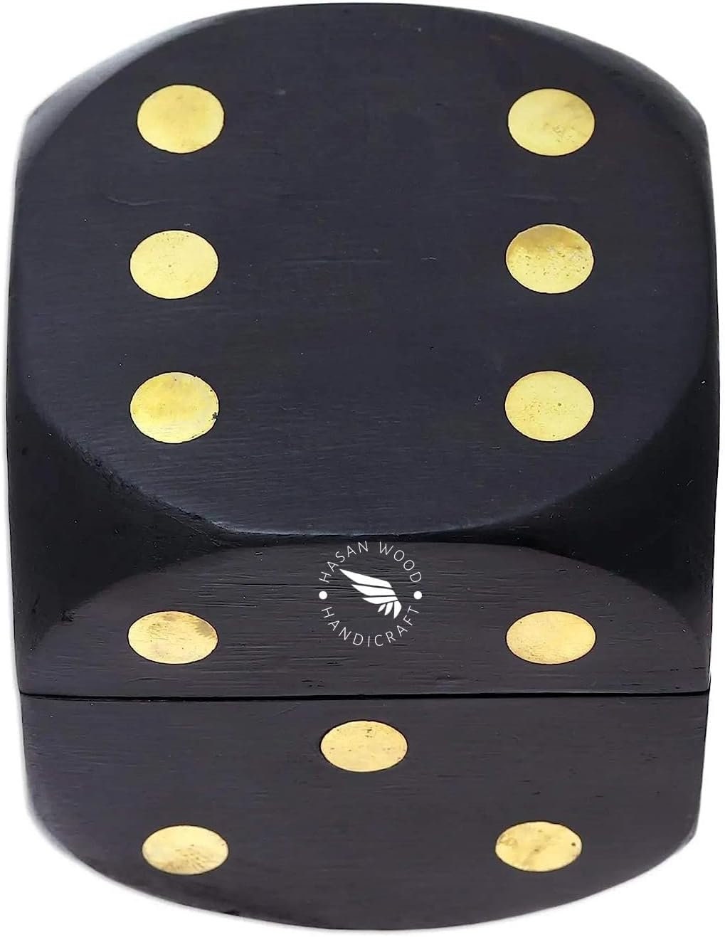 Wooden Dice Box With 5 Dice Black With Glass Topdice Set Casino 5 ...