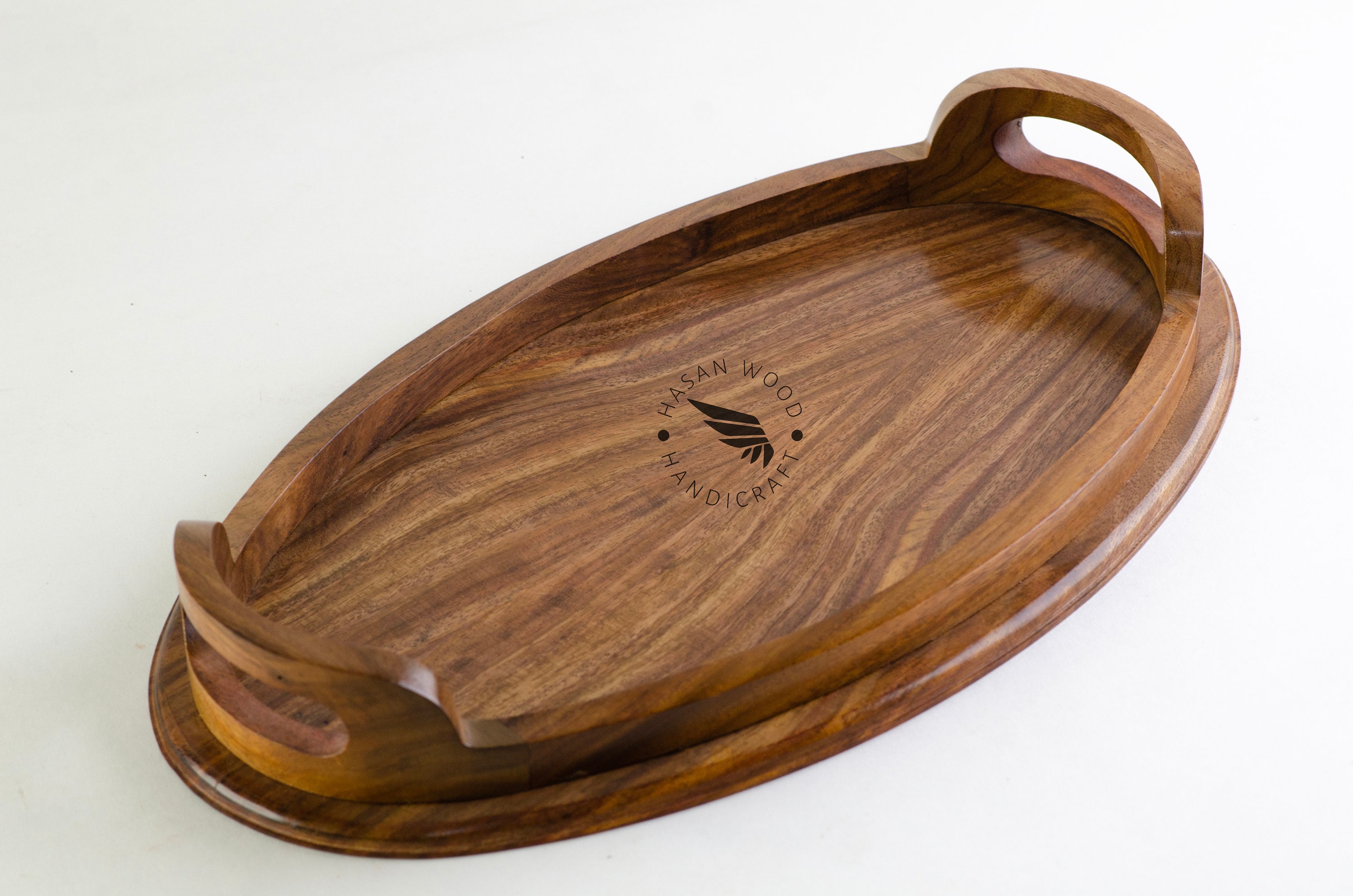 Handmade Wooden Serving Tray in Pure Rosewood Wood - Etsy
