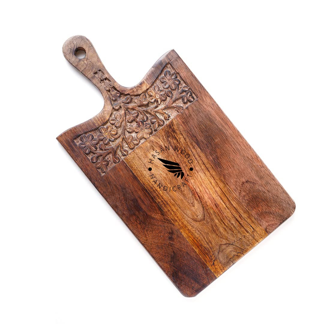 Mango Wood Carving Design Chopping Board for Chopping - Etsy