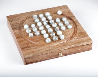 Peg Solitaire 2 Styles Available 3D Printed Games Triangle - Etsy