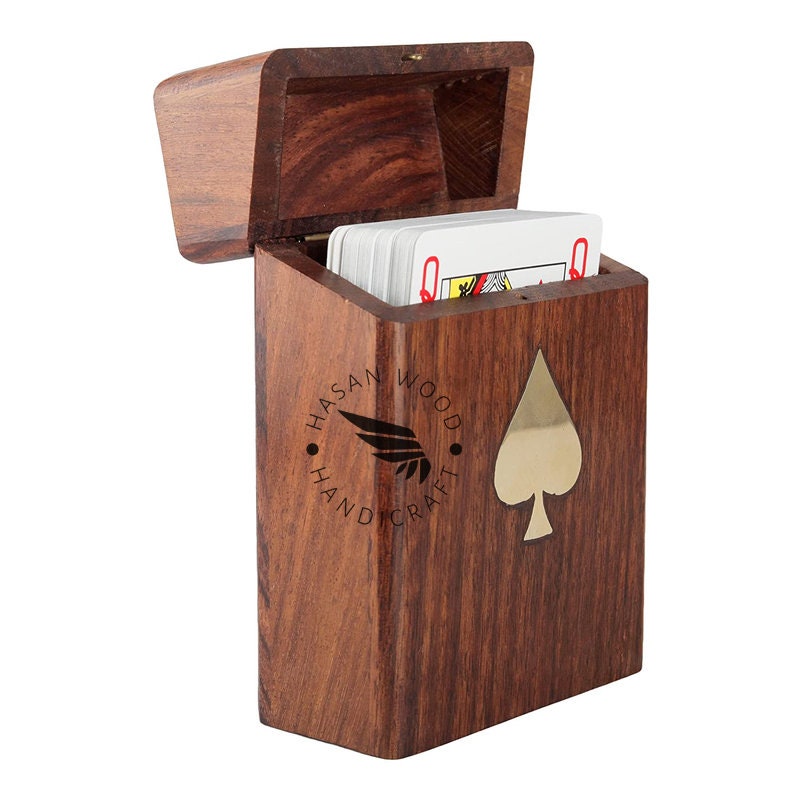 The Turf Club Playing Card Set in Hand-crafted Wooden Box each Deck ...