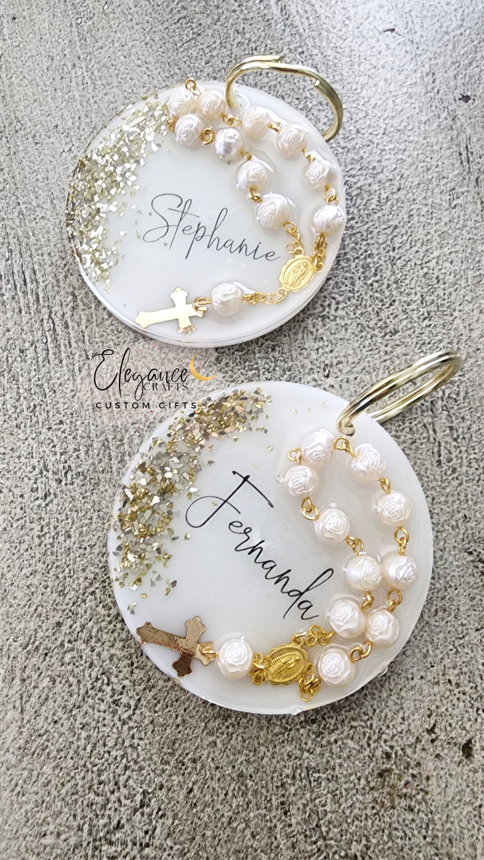 Rosary Baptismal Souvenir, , Rosary Incrustado, Mini Rosary Souvenir ...
