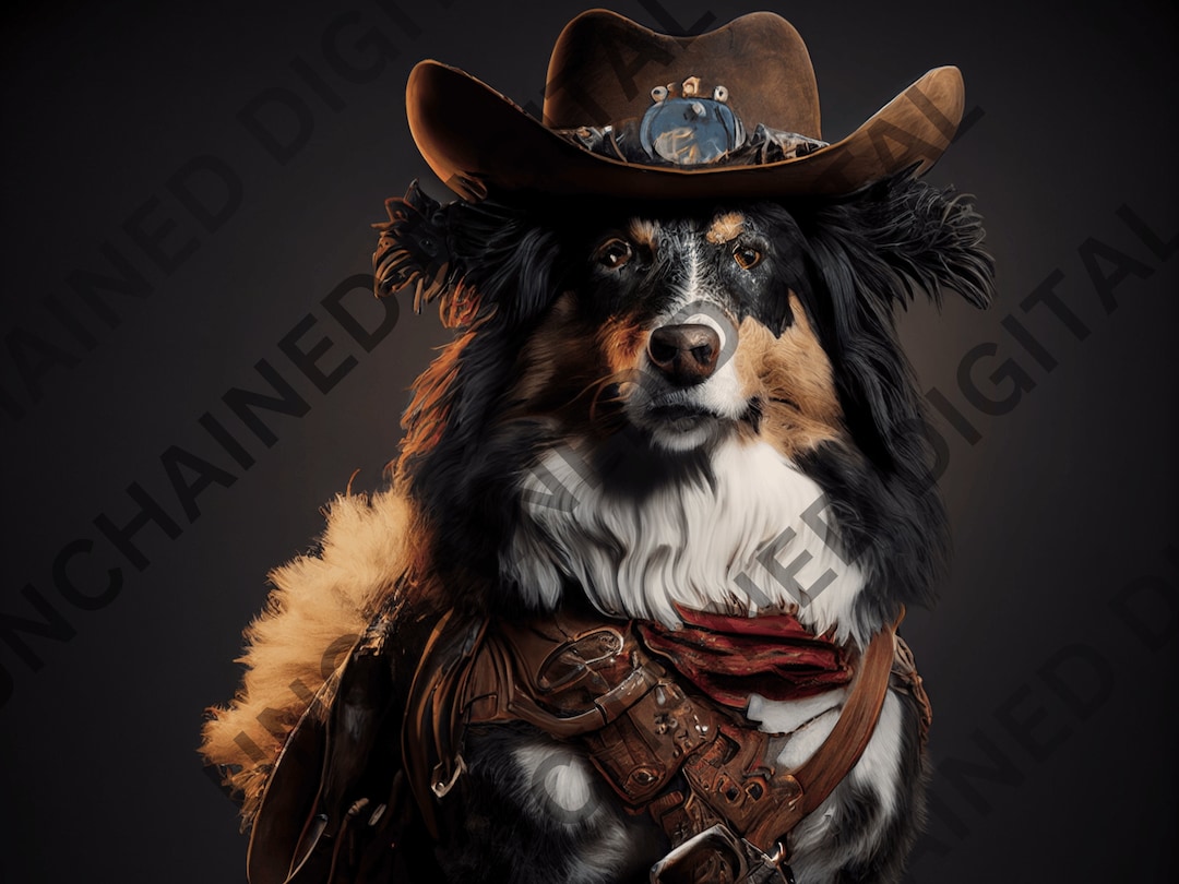 Australian Cowdog - Digital Printable Art - Fantasy Wall Art - Dog ...