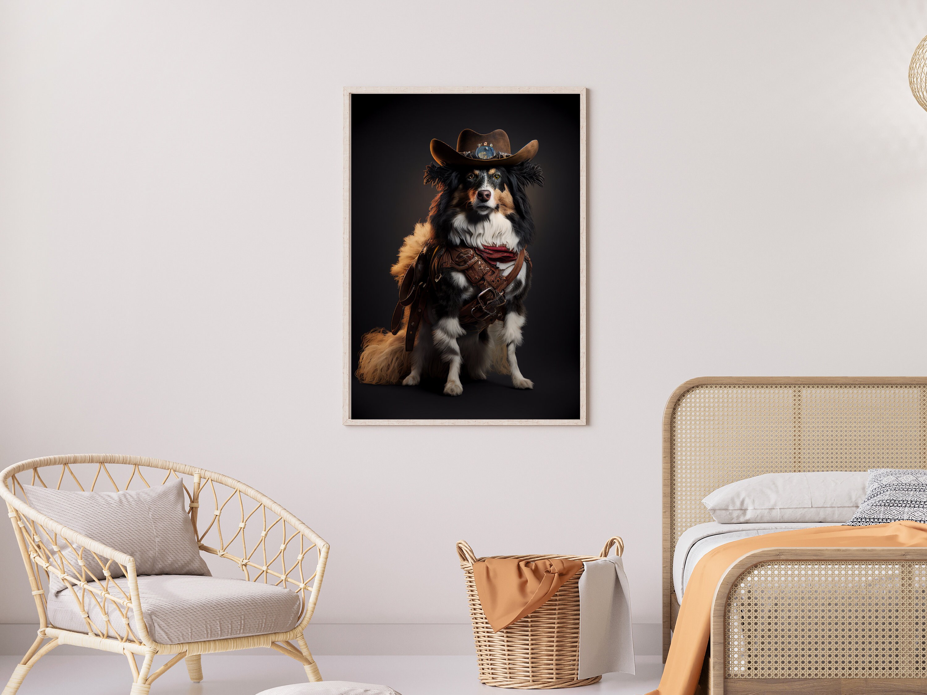Australian Cowdog - Digital Printable Art - Fantasy Wall Art - Dog ...
