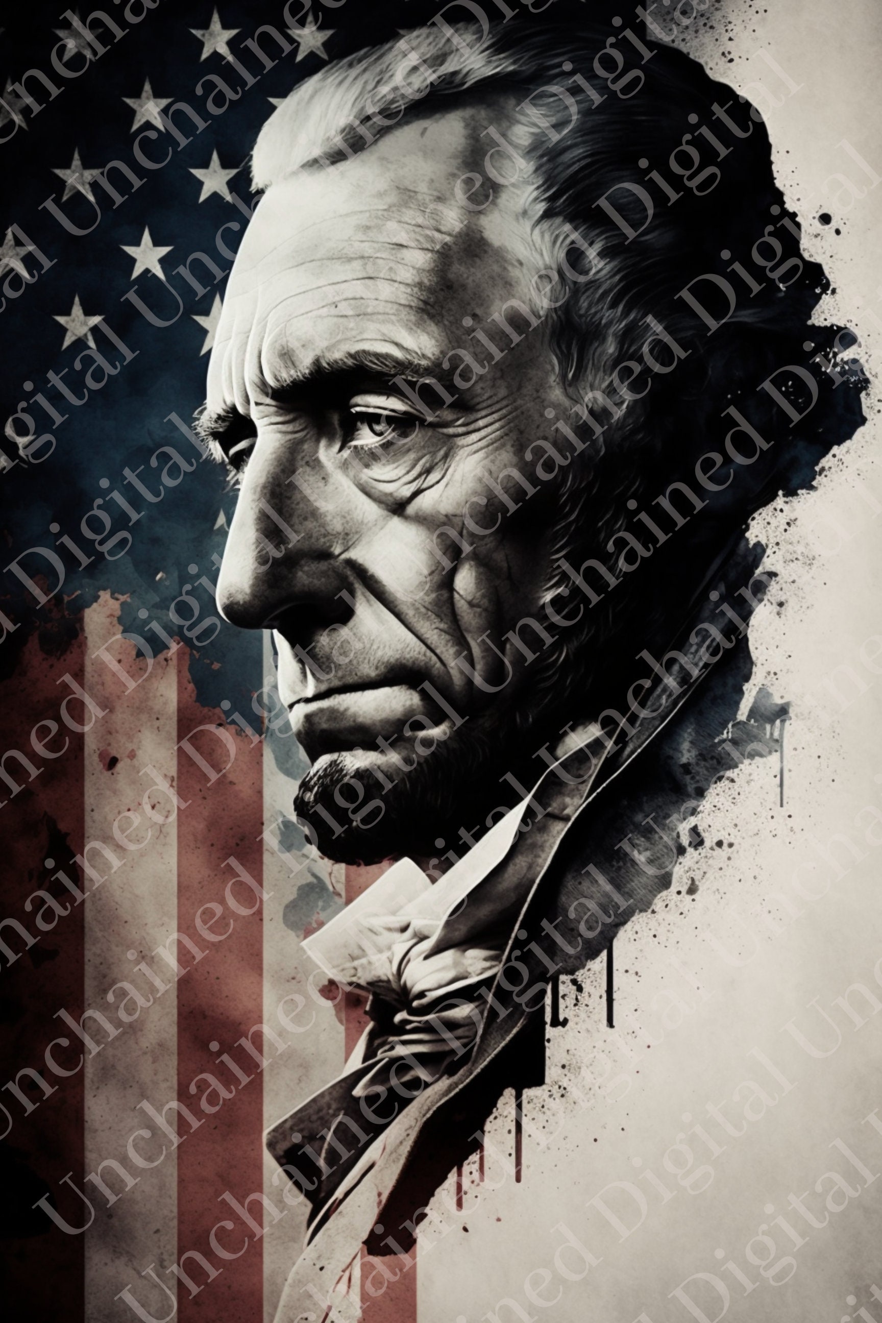 President Abraham Lincoln - Weight of Office - Digital Art - Printable ...