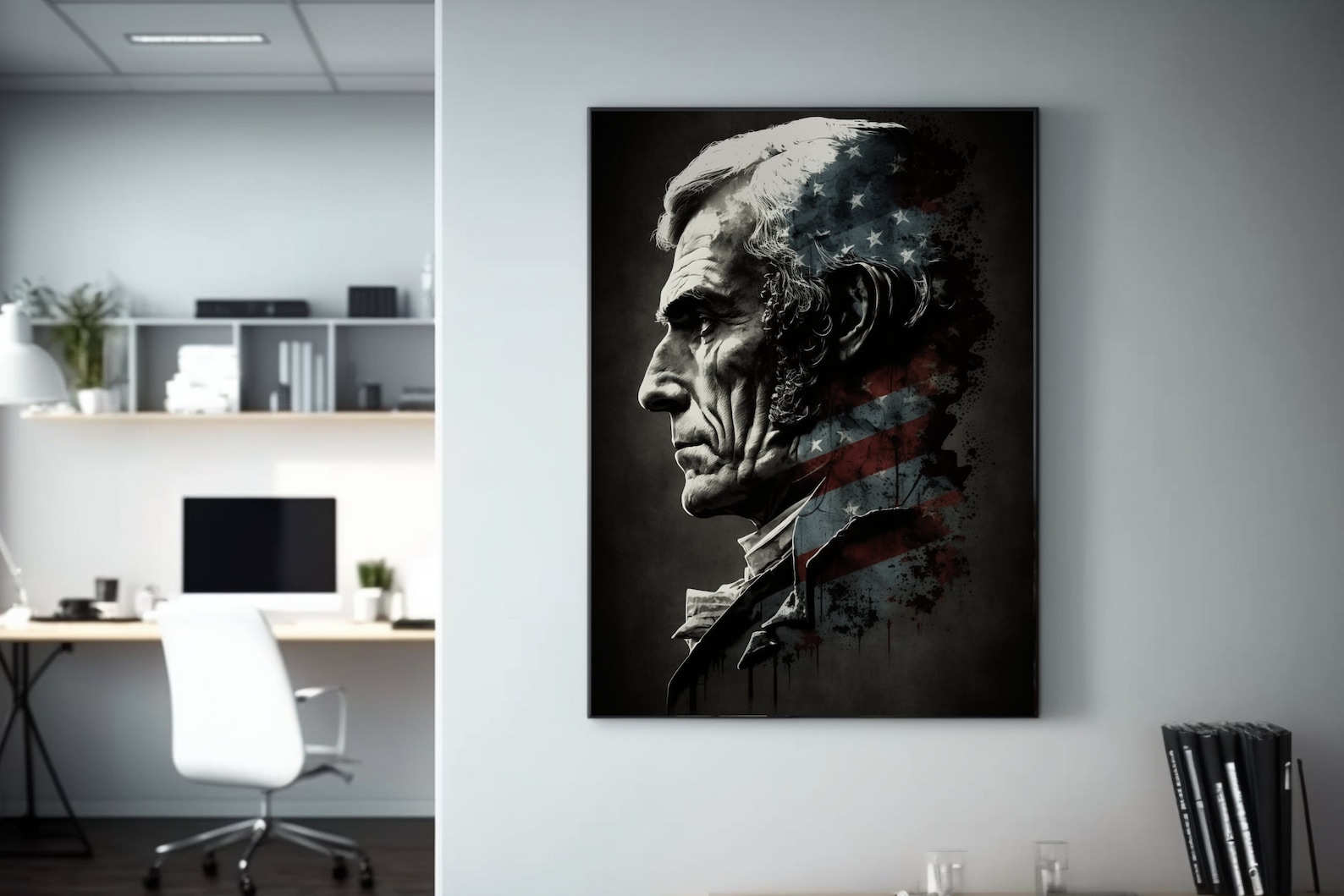 President Abraham Lincoln - American Banner - Digital Art - Printable ...