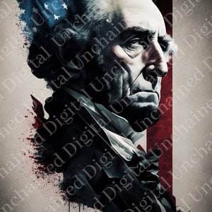 President Abraham Lincoln - American Banner - Digital Art - Printable ...