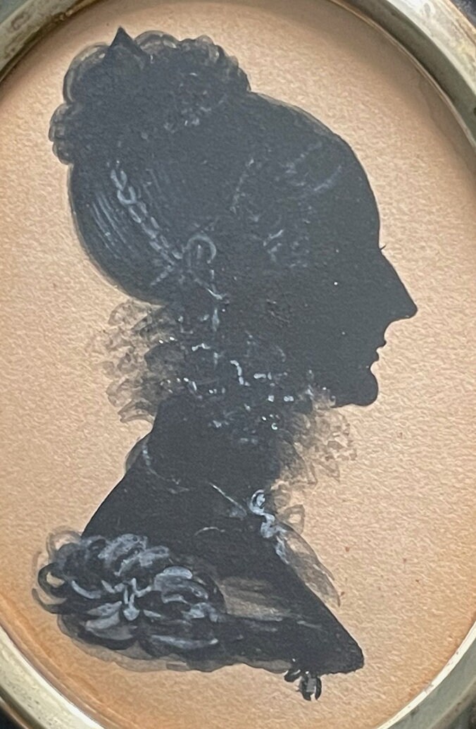 George Atkinson, Painted Silhouette of a Lady - Etsy