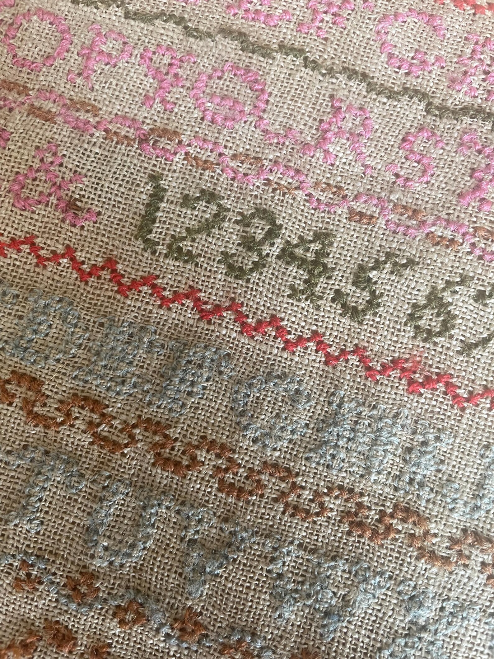 Antique Reproduction Sampler Chart, Cross Stitch Sampler Chart, Late ...