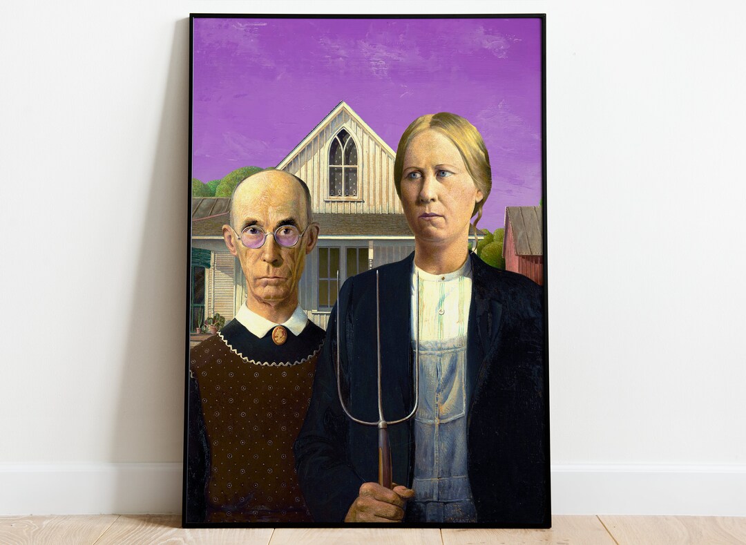 American Gothic Gender Swap Altered Art, Classic Art, Modern, Vandalism ...
