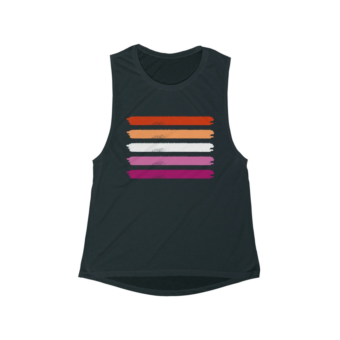 Lesbian Pride Flag LGBTQIA Women's Flowy Scoop Muscle Tank - Etsy