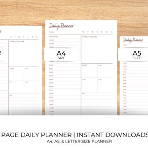 Printable Daily Sheet Plan, Simple Functional Personal Daily Best ...