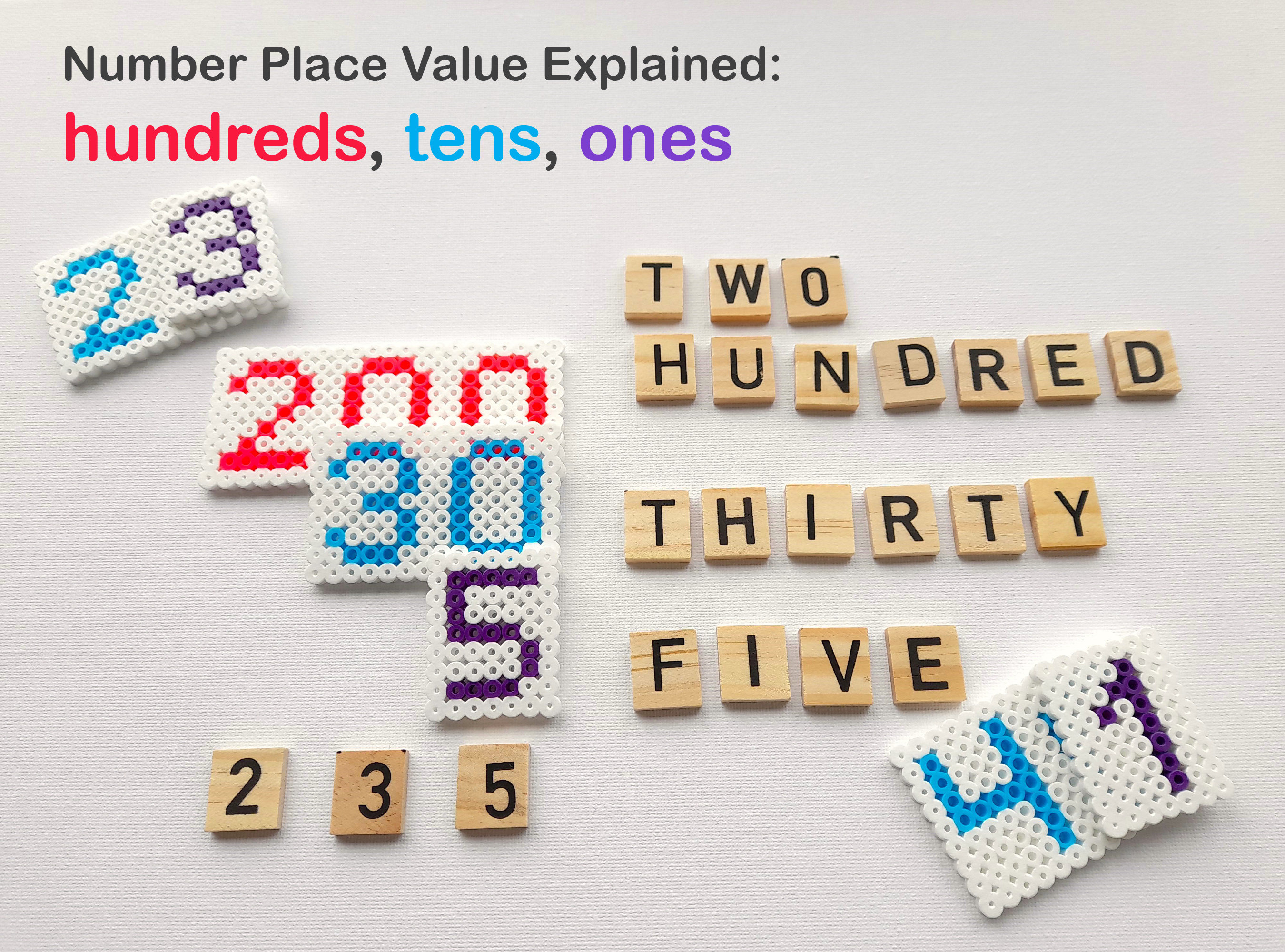 Alphabet & Numbers PDF Design, Ironing Beads Template, Perler Beads ...