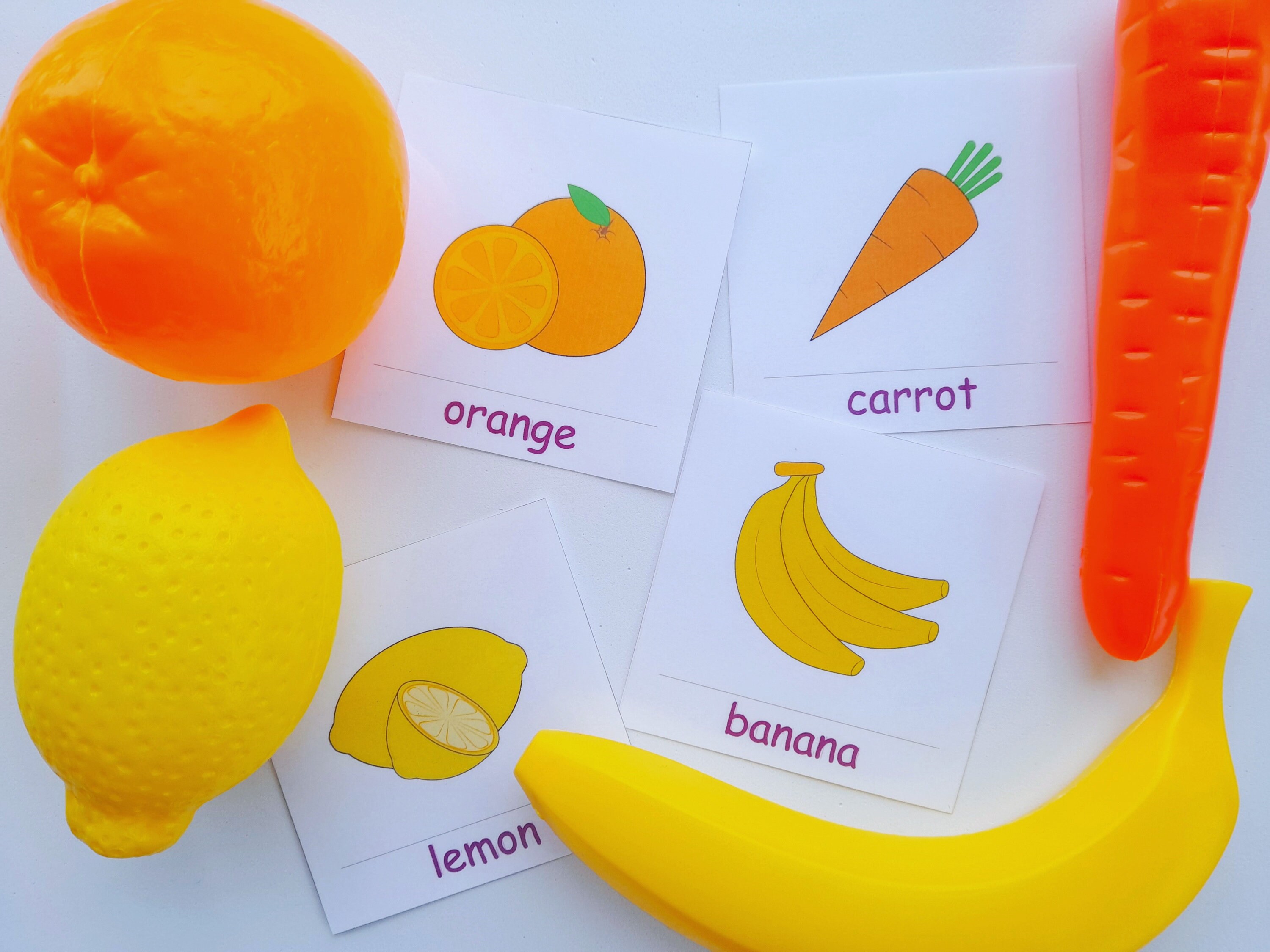 Fruits, Vegetables, Berries Flashcards, Preschool Kindergarten ...