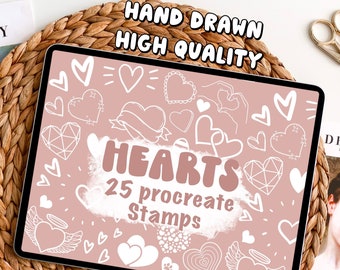 Heart Procreate Stamps Heart Brushes Procreate Heart Stamps Shapes ...