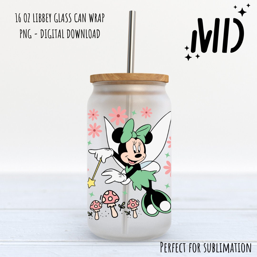 Fairy Libbey 16oz, Magical Glass Can 16oz, Boho PNG, Flower 16oz ...
