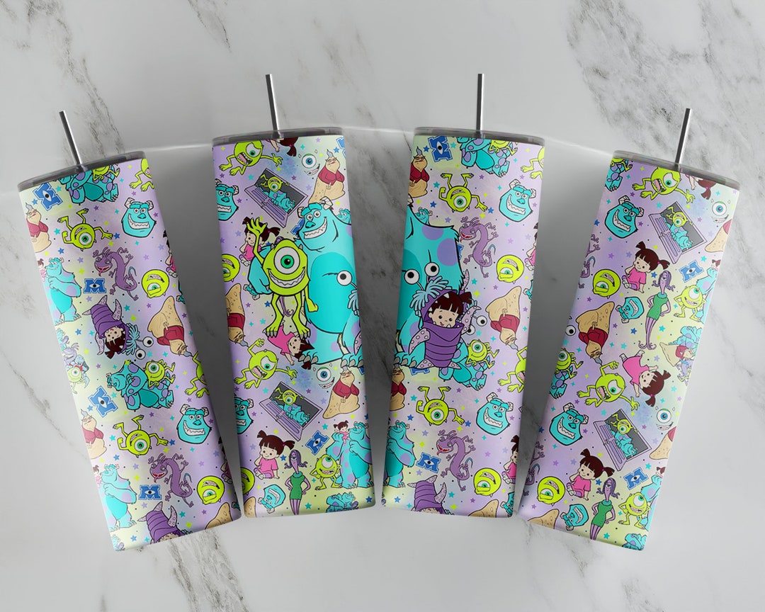 Monsters Tumbler Wrap - 20oz Straight Skinny Wrap - Sublimation Design ...