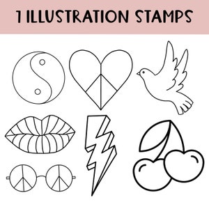 Retro Procreate Brushes, Retro Procreate Stamps, Doodle Procreate ...