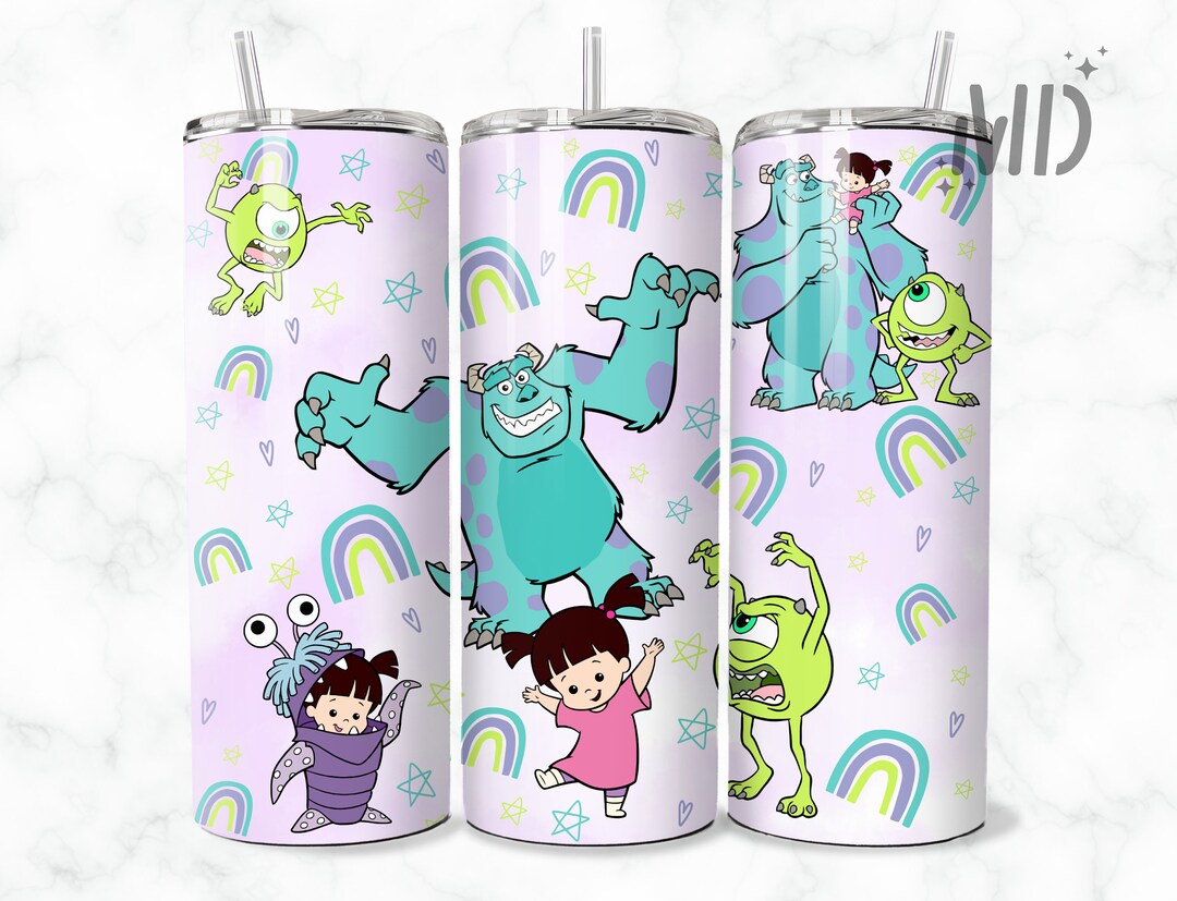 Monsters Tumbler Wrap - 20oz Straight Skinny Wrap - Sublimation Design ...