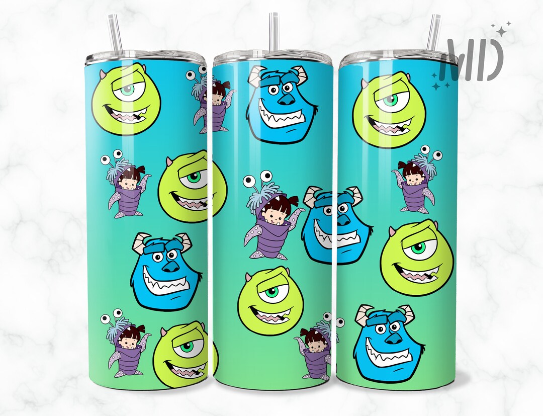 Monsters Tumbler Wrap - 20oz Straight Skinny Wrap - Sublimation Design ...