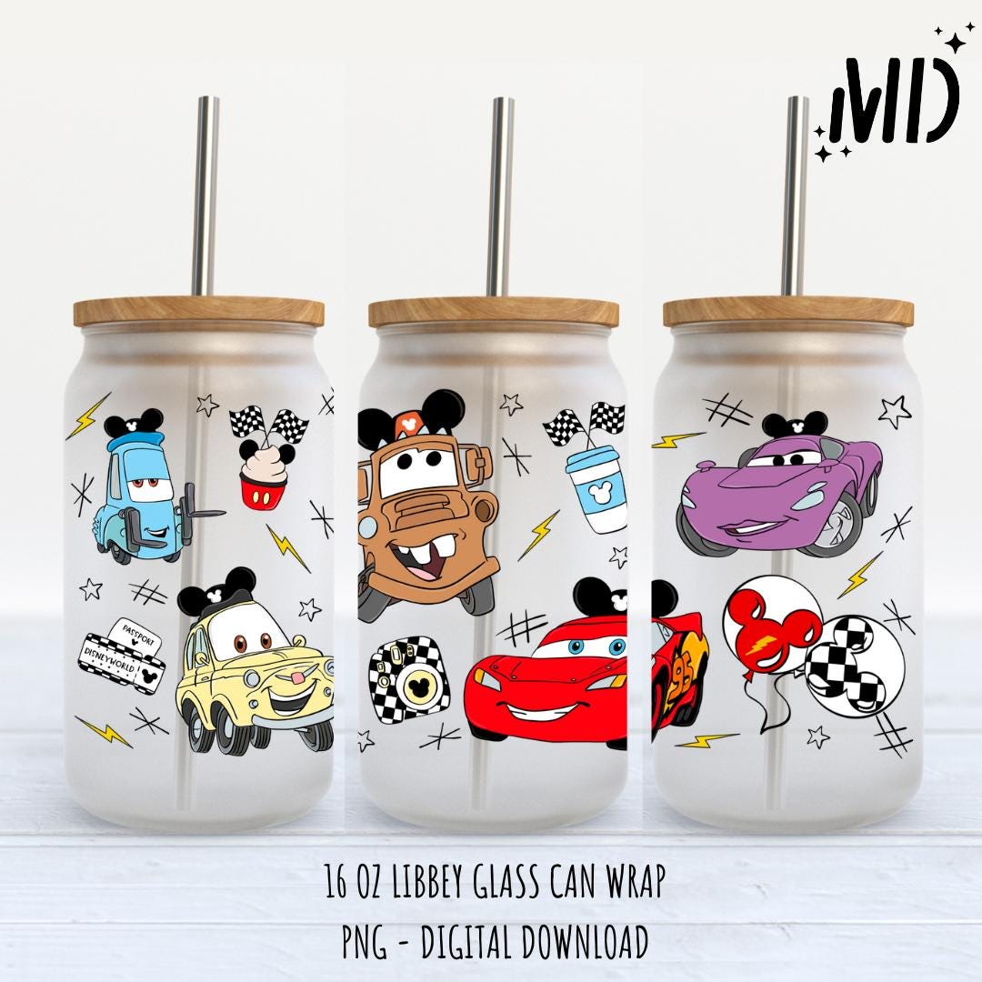 Cars Libbey 16oz - Sublimation Design - Sublimation Design Digital ...