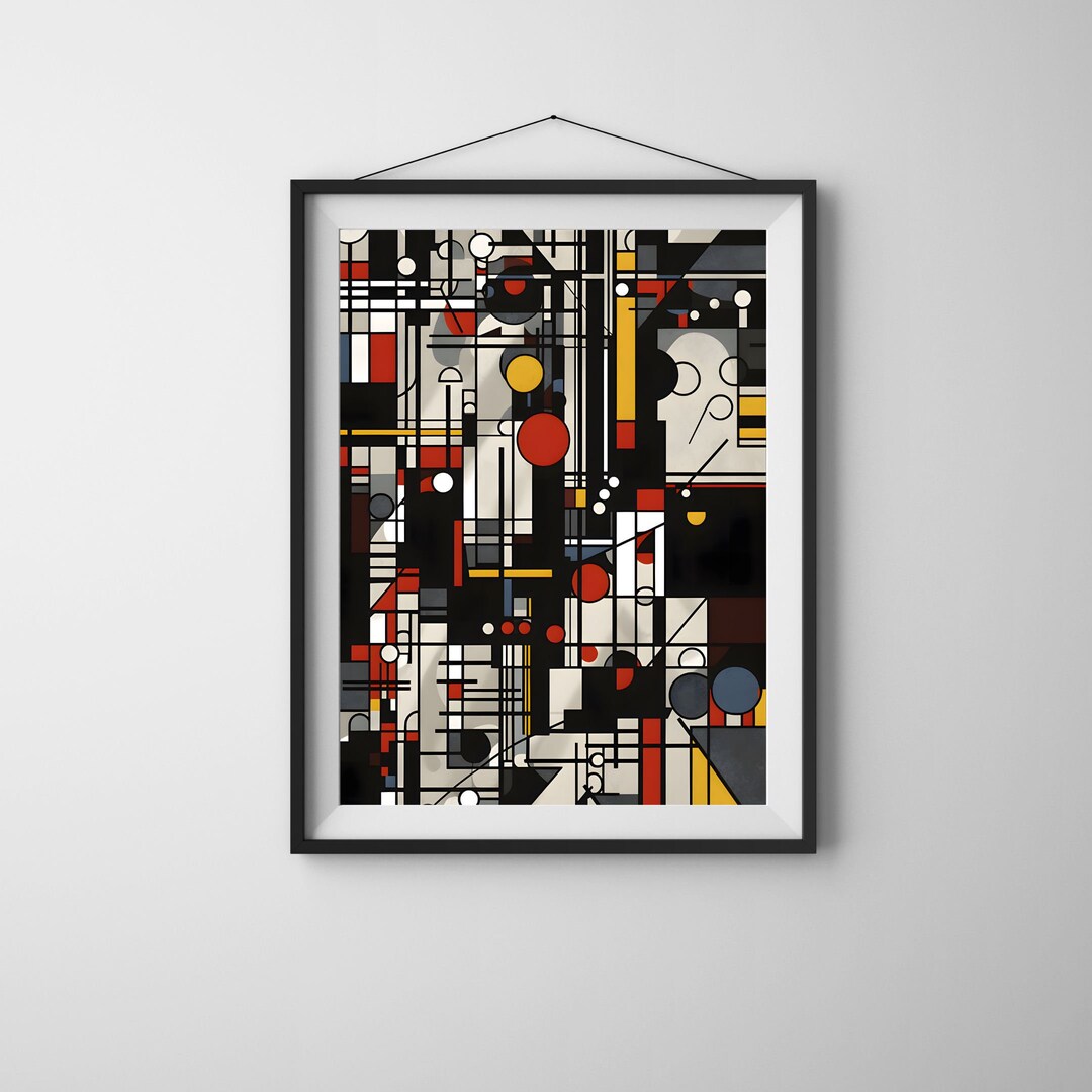 Soviet-era Constructivism Meets Mondrian: Bold Colors and Geometry PRINTABLE Art Art Print ...