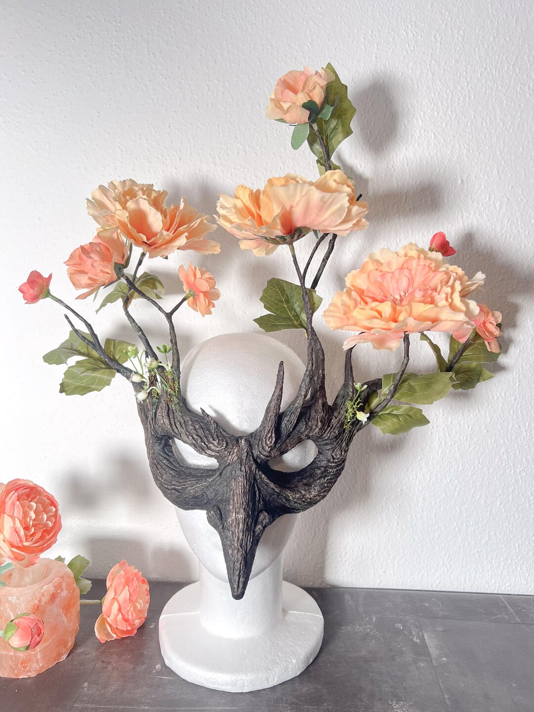 Cursed Forest Spirit Mask – Spring Mask, Horned Woodland Creature ...