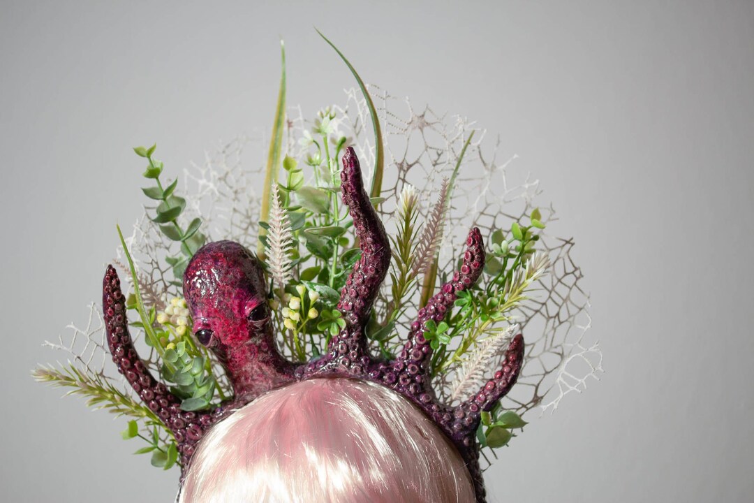 Dark Siren Octopus Headpiece – Unique Fantasy Sea Creature Crown With ...