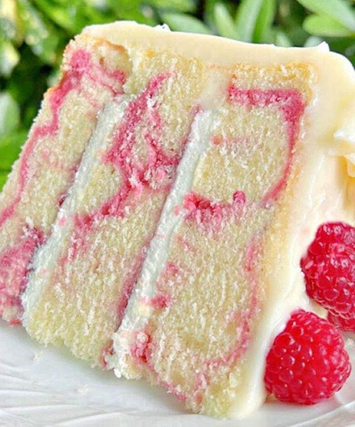 Almond Raspberry Swirl Cake Download Recipe - Etsy