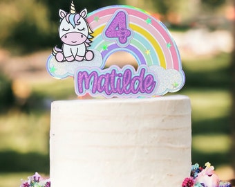 LGBT Birthday Cake Topper, Rainbow Pride Theme Cake Topper, Acrylic ...