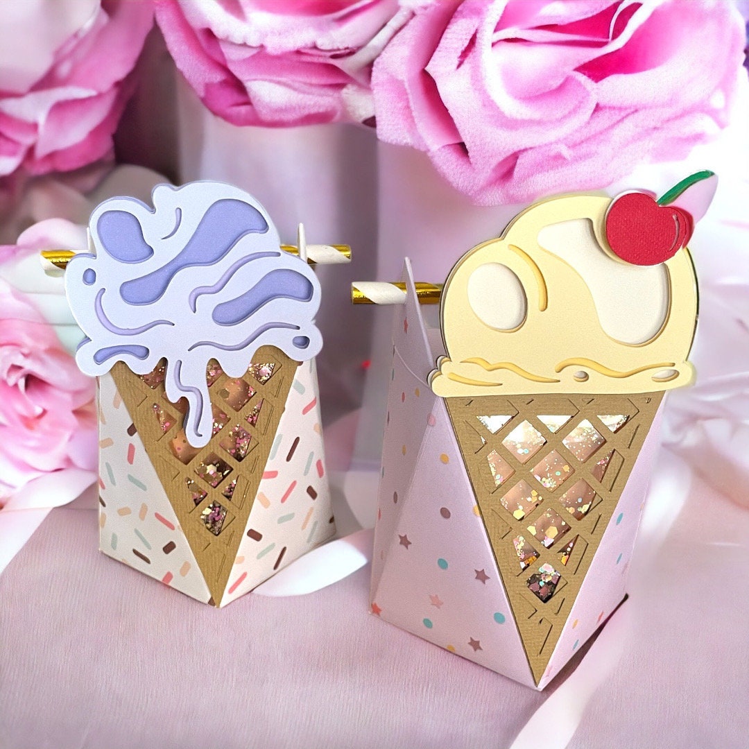 Customizable "gelato" Box With Shaker - Ideal for Baptism Favors ...