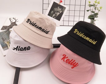 CUSTOM Wavy Groovy Font Bucket Hat 4 Colors to Choose - Etsy