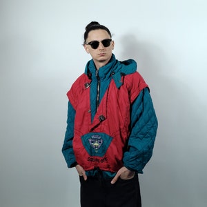 Vintage 80s 90s Proline Shogun Look Winter Jacket / Vintage Red Green ...