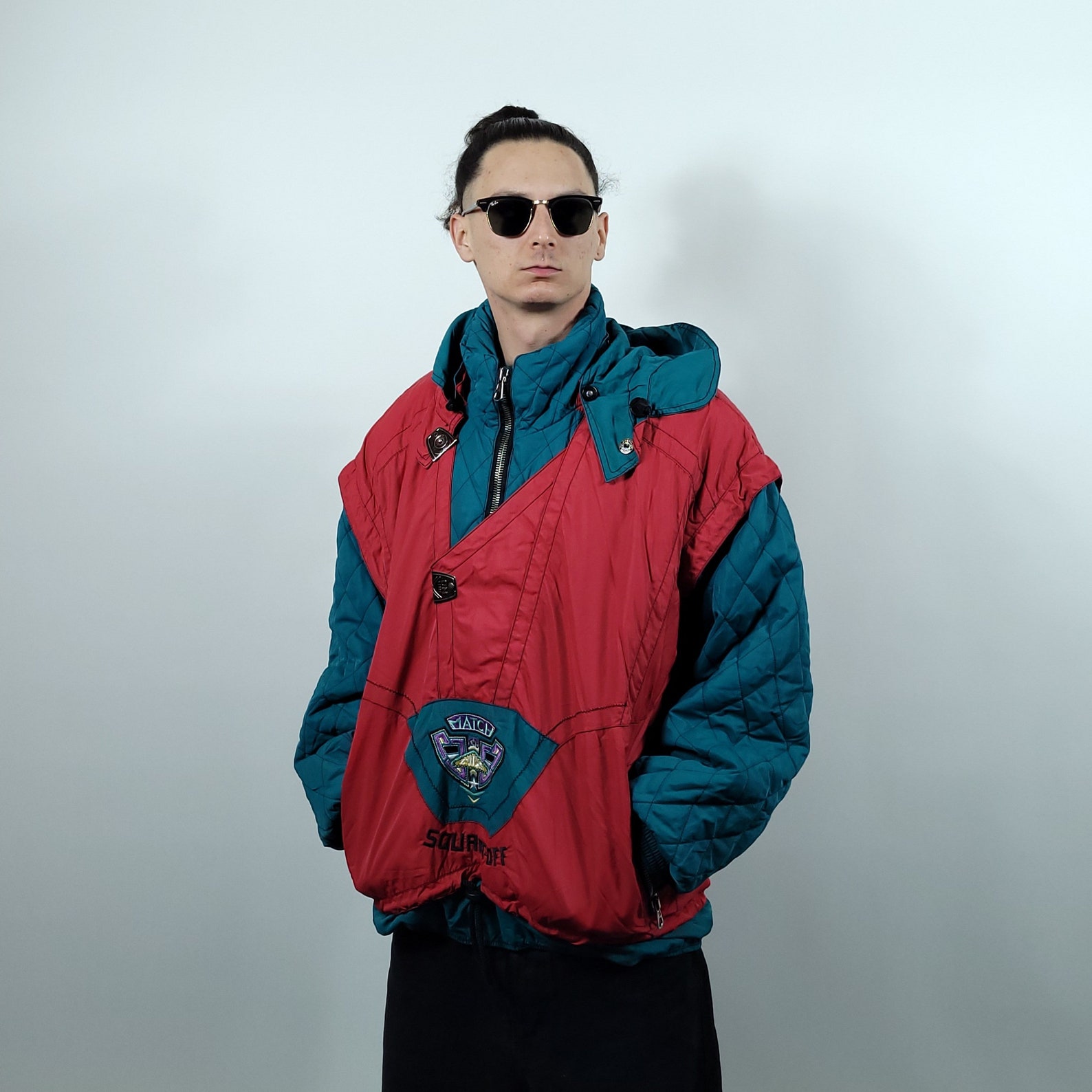 Vintage 80s 90s Proline Shogun Look Winter Jacket / Vintage Red Green ...