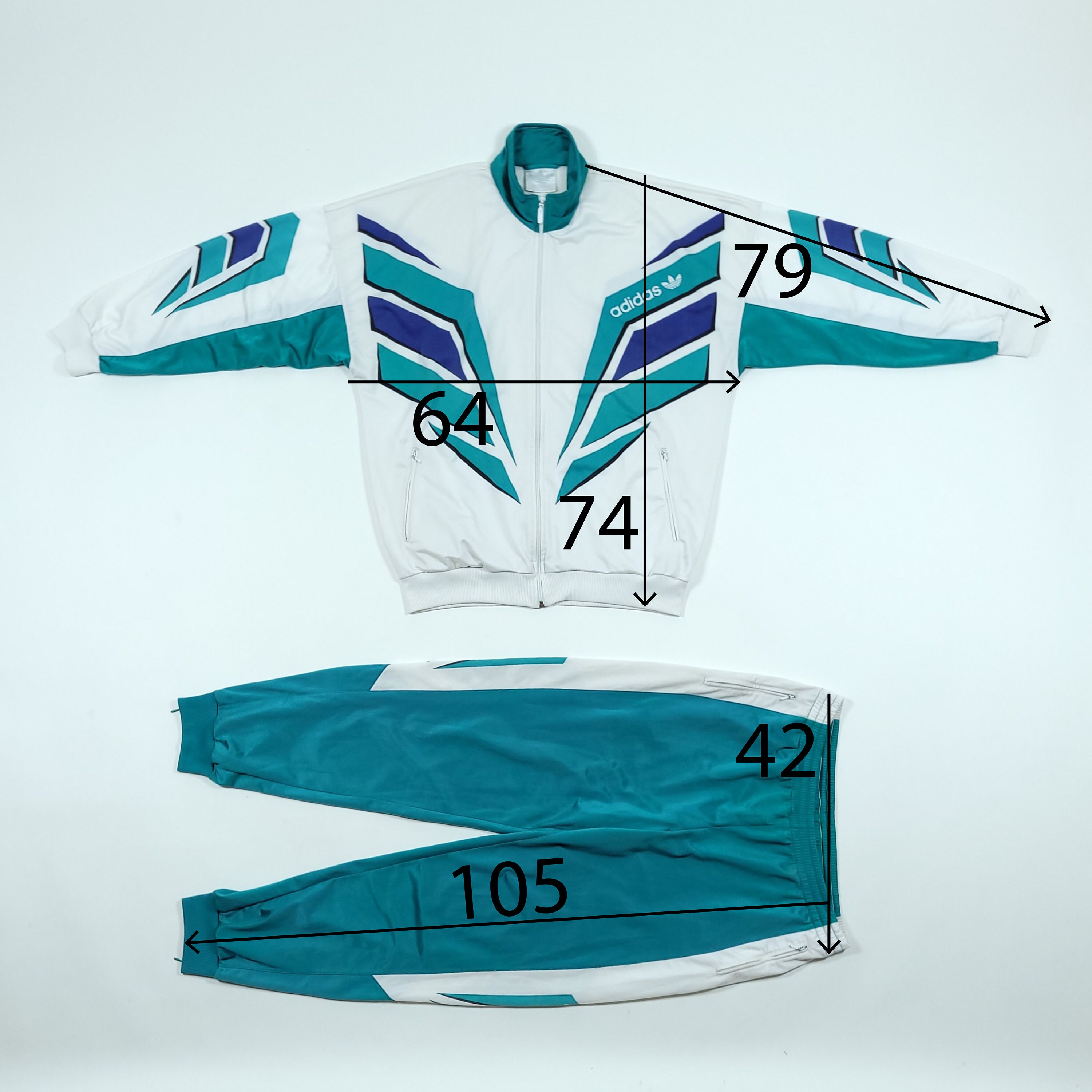 Very Rare Vintage Adidas Originals White Green Geometric Pattern ...