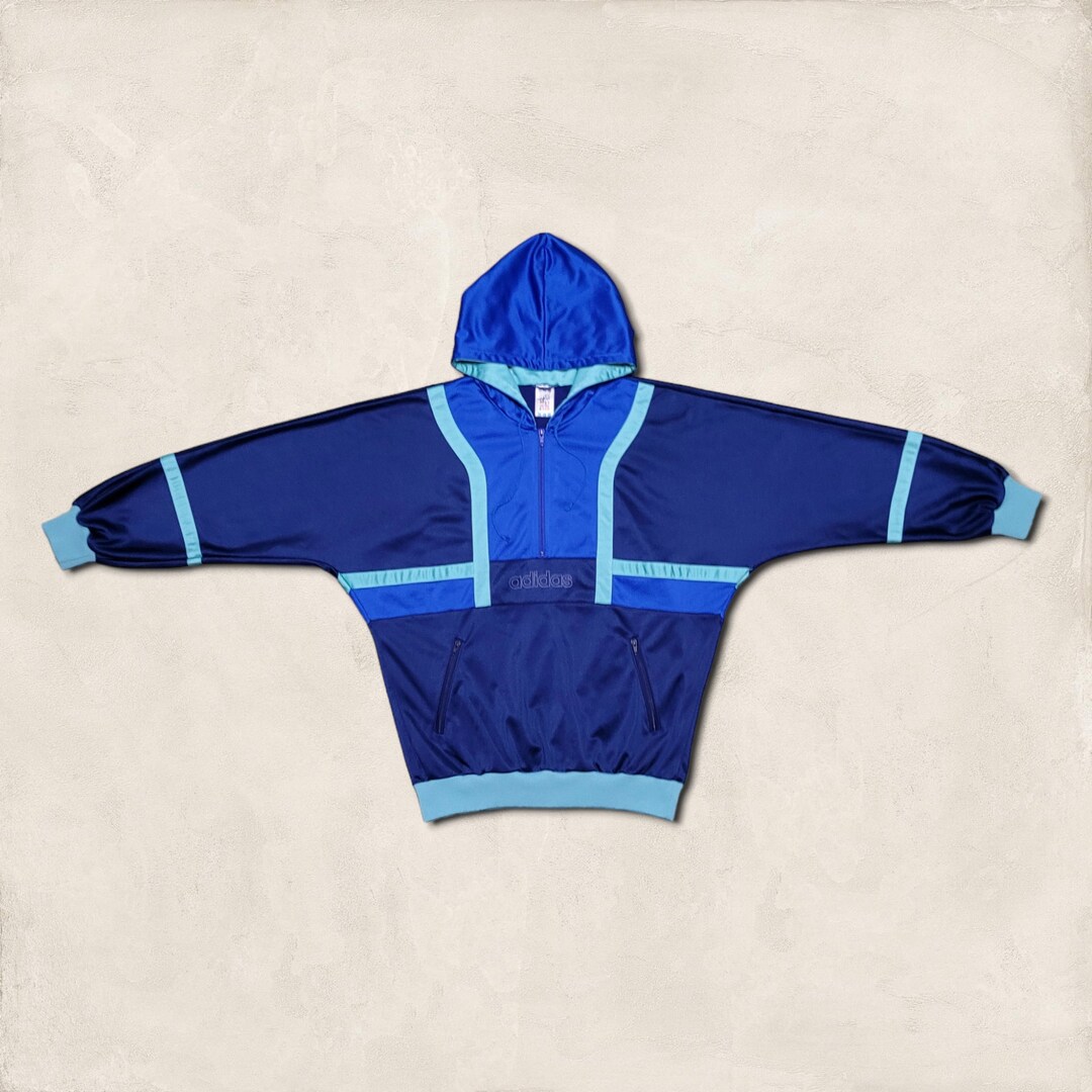 Rare Vintage 80s Adidas Hoodie / Vintage 80s 90s Adidas 1/4 Zip Hoodie ...