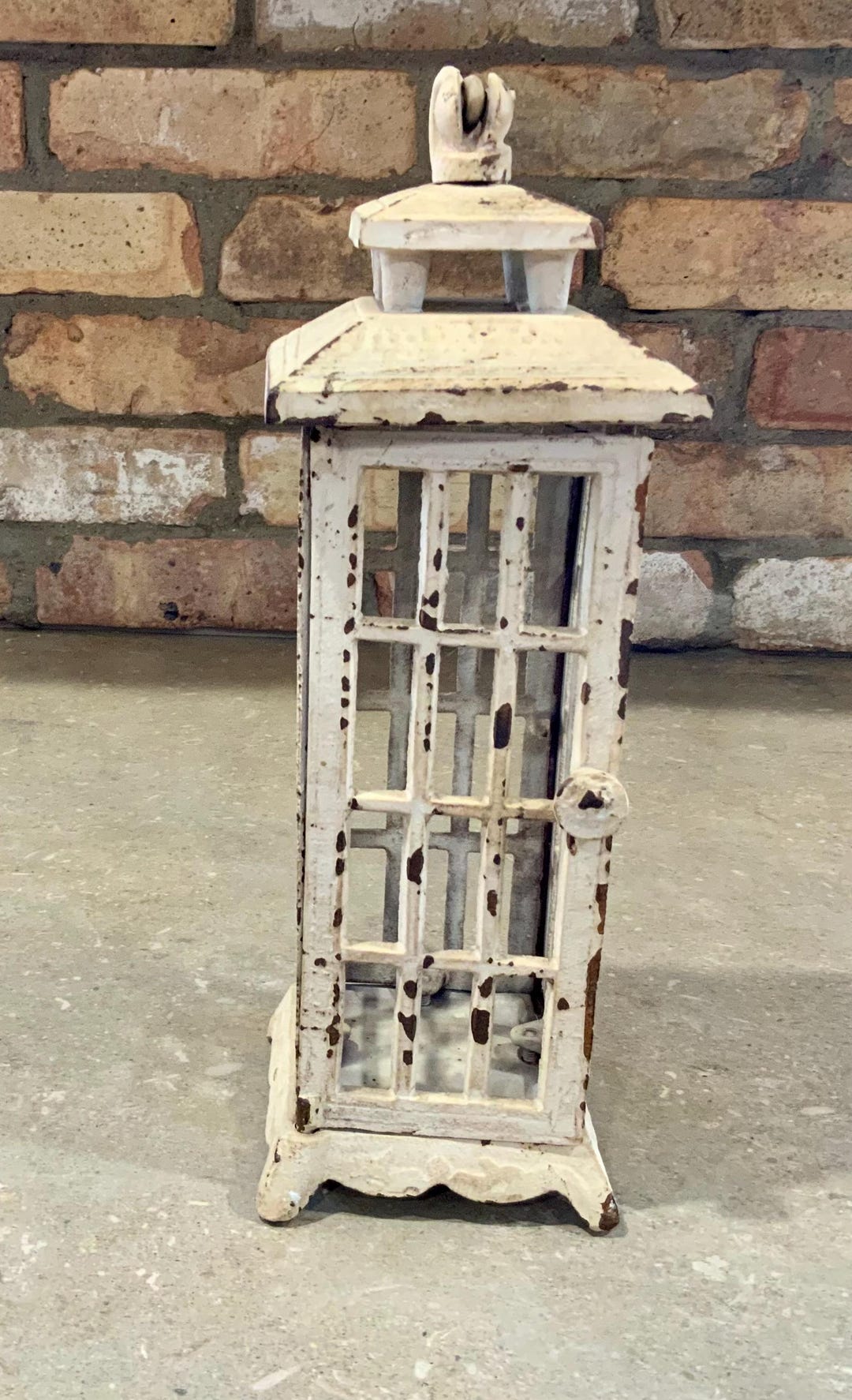 Unique Chippy Cast Iron Candle Lantern - Etsy