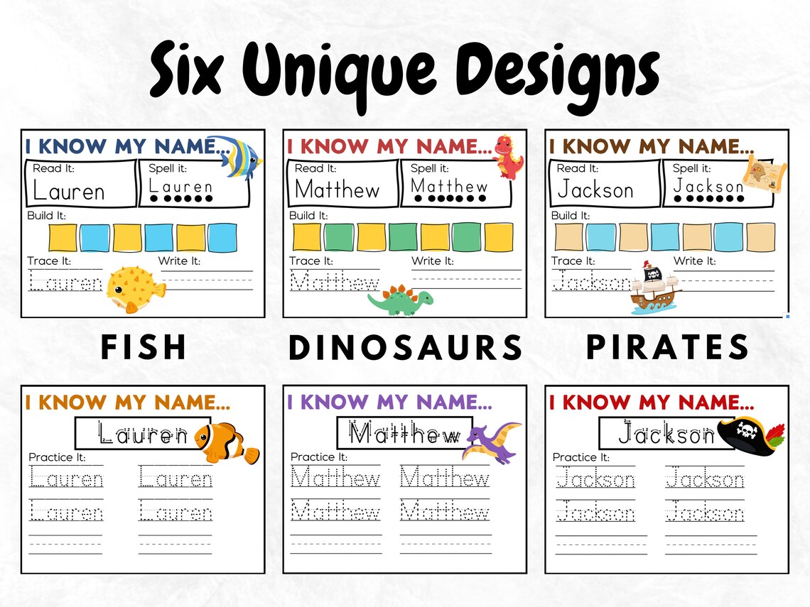 Name Writing Practice Mats, Learn to Spell Name, Custom Dry Erase Name ...