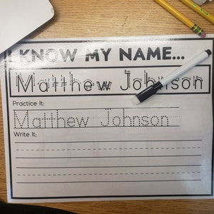 Learn to Write Name, First and Last Name Practice, Hands on Name ...