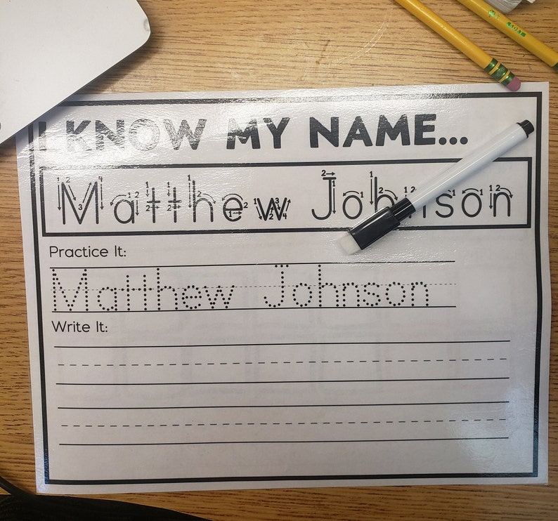 Learn to Write Name, First and Last Name Practice, Hands on Name ...